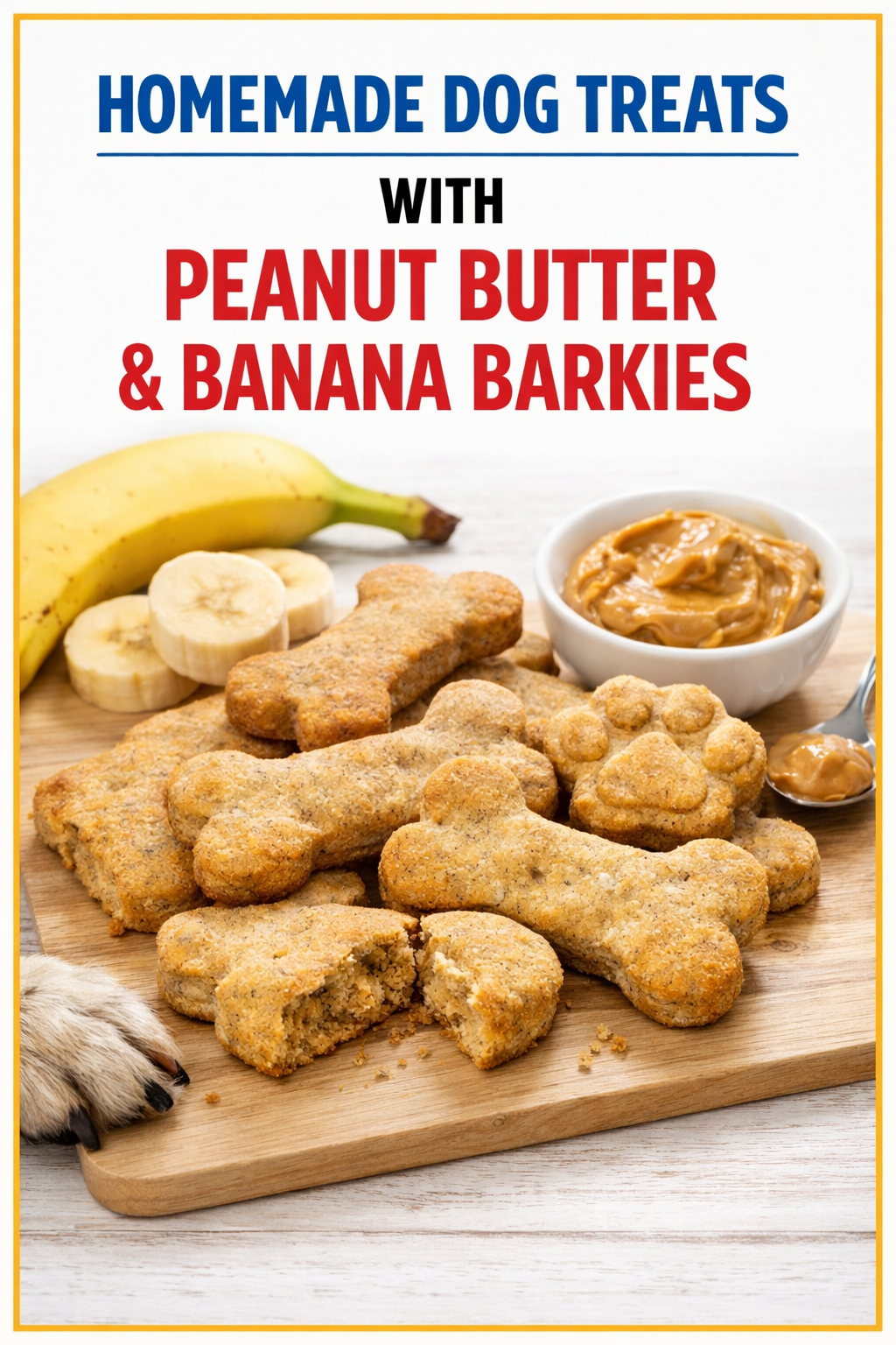 Peanut Butter And Banana Barkies (Dog Cookies) Recipe