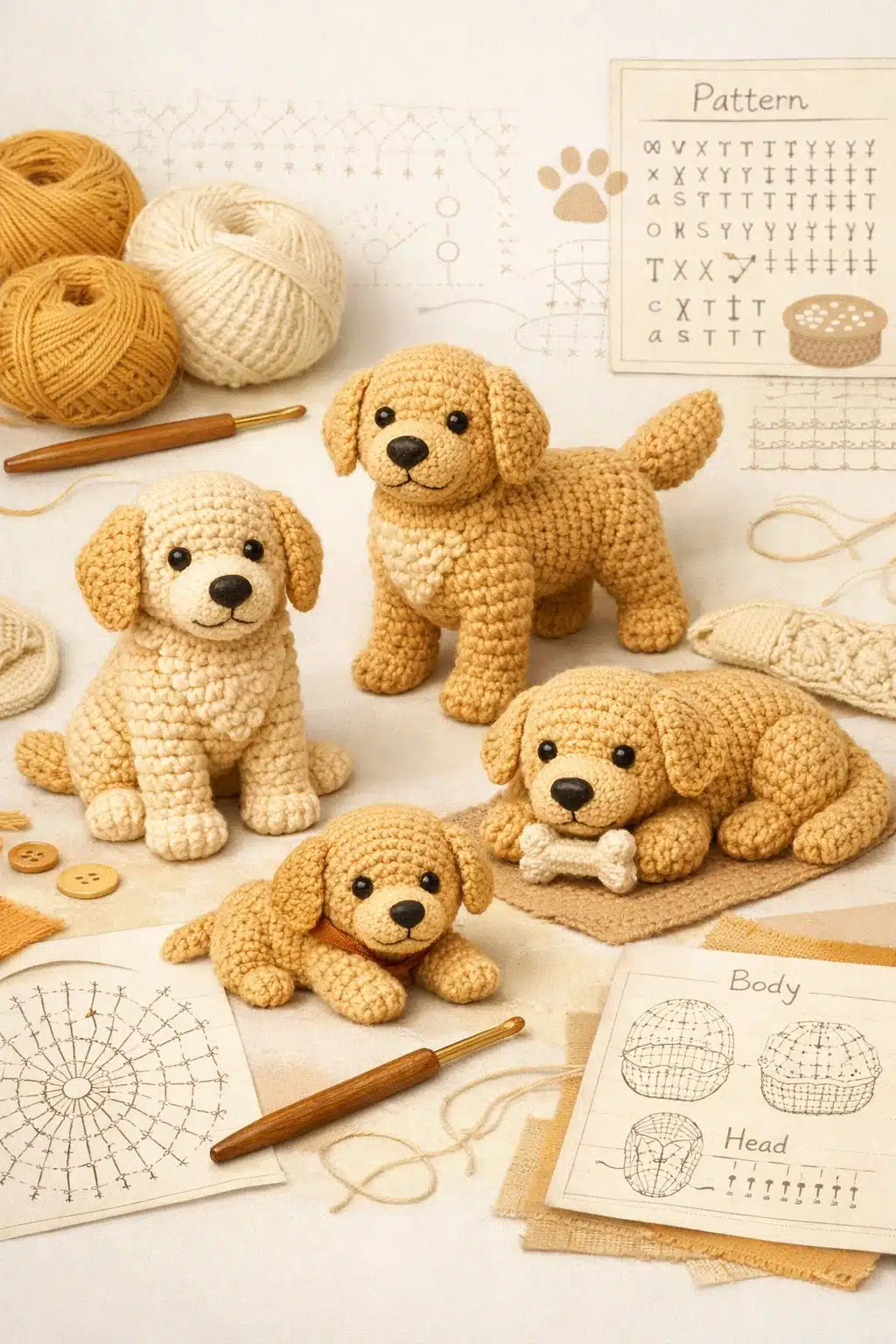 Golden Retriever Crochet Pattern Ideas: Five Creative Amigurumi And ...
