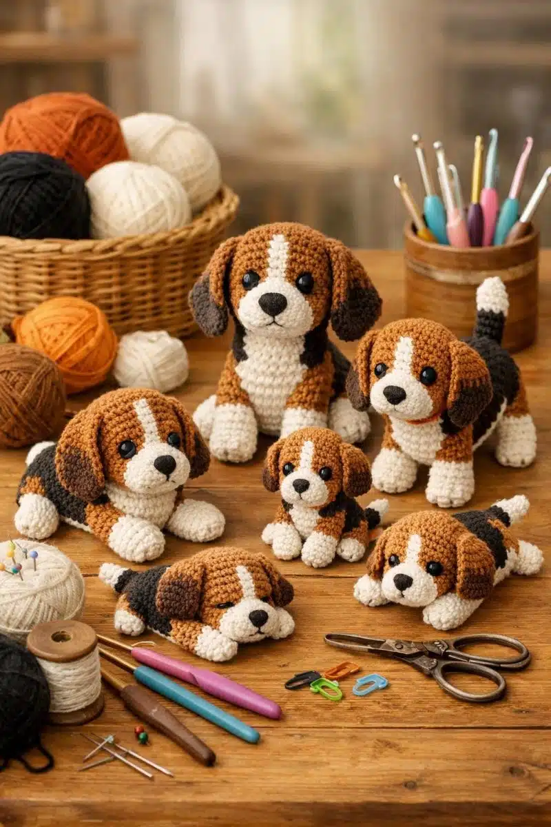 Beagle Crochet Pattern Ideas – Beginner Amigurumi Beagle Dog